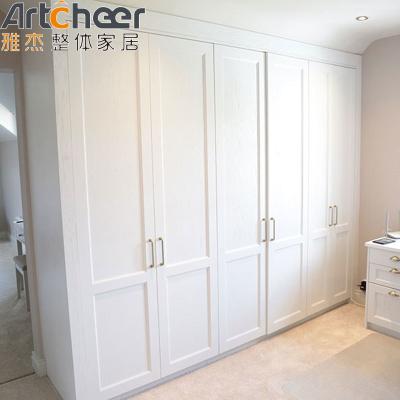 China Minimalist Design Solid Wood Wardrobe Closet with Customized Size for Modern Homes for sale