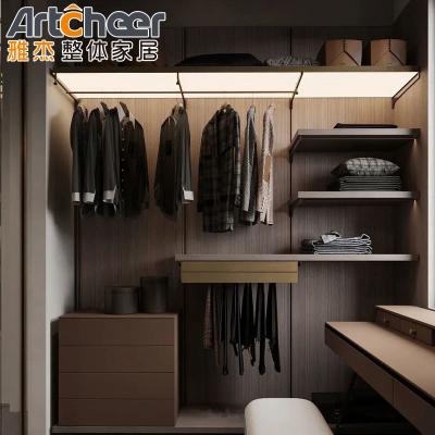 China Modern Design Glass Door Walk In Wardrobe Closet with Customized Size for Bedroom for sale