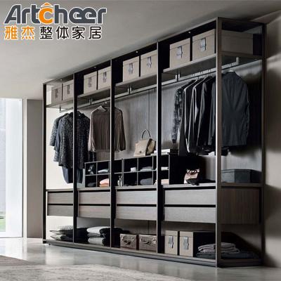 China Modern Design Walk In Wardrobe with Frosted Glass Door and Customized Size for sale