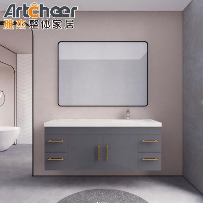 China Wall Mounted Water Resistant Eco-Friendly Bathroom Vanity Cabinet with Vanity Combo for sale