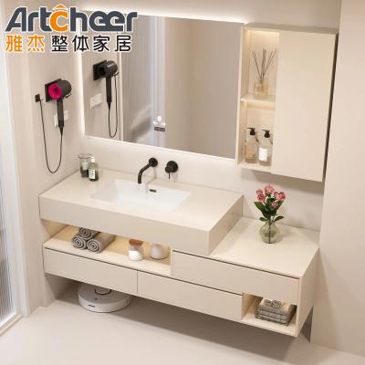 China Modern Design Wall-mounted Bathroom Vanity Combo with Eco-Friendly Material for Hotel and Home for sale