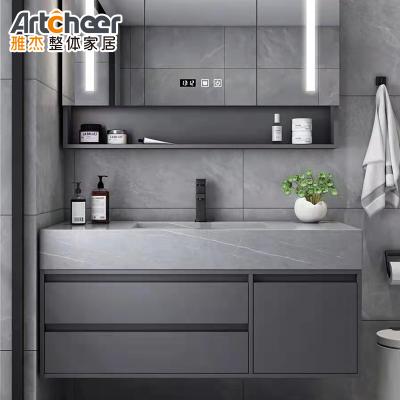 China Modern Design Bathroom Vanity Combo with Marble Stone Top and Customized Color for sale