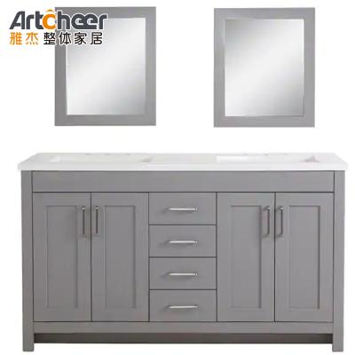 China Modern Double Sink Bathroom Vanity Combo with Customized Color Options for sale