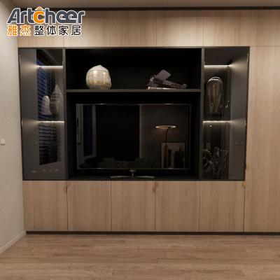 China Modern Customized Size TV Cabinet with Eco-Friendly Material and Adjustable Height for Living Room for sale