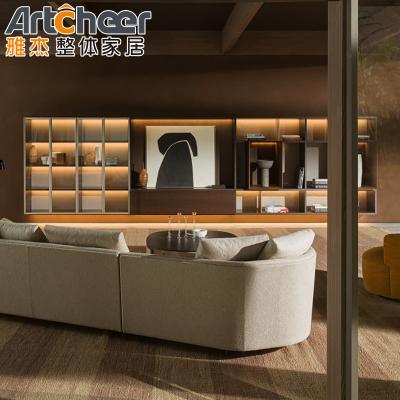 China Modern Adjustable Height TV Cabinet with Customized Size and Eco Friendly Material for Living Room for sale