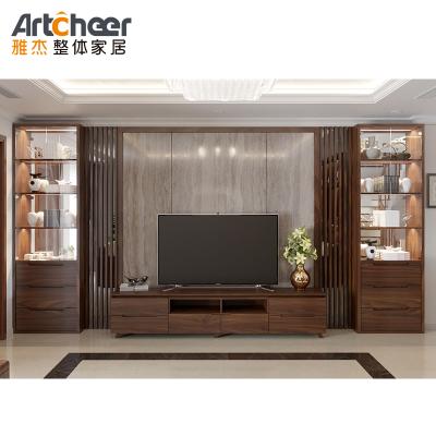 China Rustic Style TV Cabinet with Melamine Finish and Customized Size for Modern Living Rooms for sale