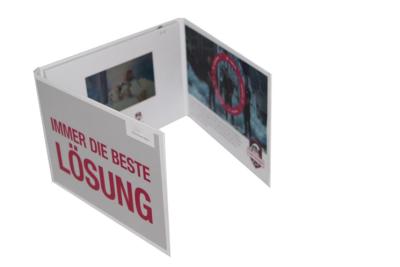 China Digital custom video brochure card optional memory with multipage for sale