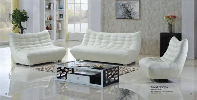 China 725# Black Genuine Leather Sofa in Office and Living Room Furniture for sale
