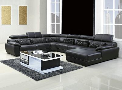China 301#;  modern U shape genuine leather sofa set, home furniture,office furniture, living room furniture, Africa sofa; for sale