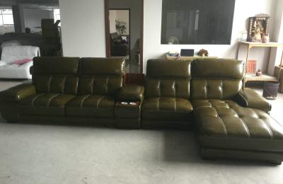 China A848;  L shape genuine leather sofa, modern home furniture,office furniture, living room furniture, China sofa for sale