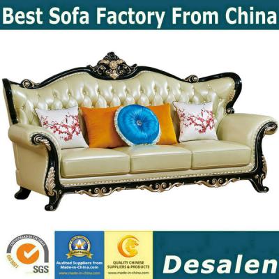 China B02 wooden carved Luxury home furniture Royal genuine leather sofa set. 1+2+3 seater combination sectional sofa for sale