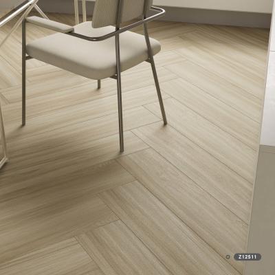 China Beige Color Porcelain Wood Plank Rustic Ceramic Tile 8x48 In For Floor And Wall for sale