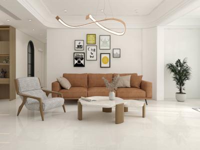 中国 フルポリッシュ磁器質大理石タイル床 600x600mm 販売のため