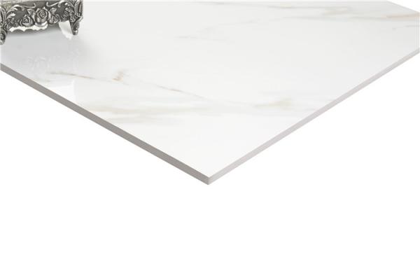 Quality Cararra White Glazed Porcelain Tile Stone Look / Marble Looking for Floor And for sale