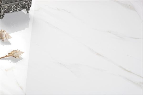 Quality Cararra White Glazed Porcelain Tile Stone Look / Marble Looking for Floor And for sale