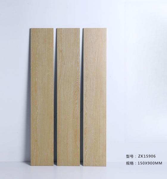 Quality Rustic Porcelain Wooden Flooring Tiles Wide Light Yellow 150x900 For Home Interior for sale