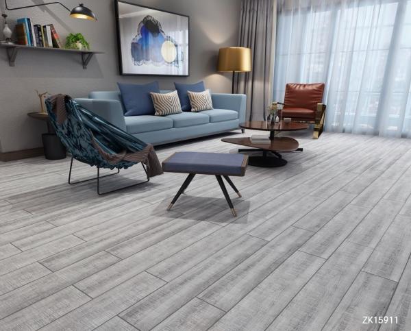 Quality Moana Grey Matt Wooden Porcelain Tile 150x900mm For Bedroom Living Room for sale