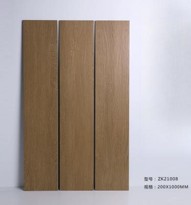China Porcelain Wooden Plank Floor Tiles Wood Grain Finished Acid Resistant for sale