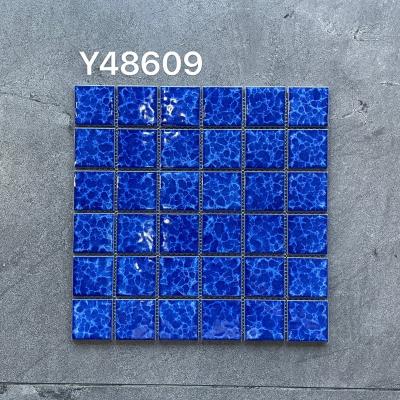 China Square Glazed Mosaic Swimming Pool Ceramic Tiles Anti Slip In 2x2 In for sale