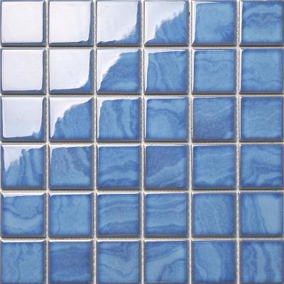 China Blauwe Zwembadmozaïek Keramische Tegel Antislip 300x300x6mm Te koop