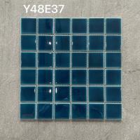 Quality Glazed Ceramic Pool Mosaics Blue And Green Color 48x48/300x300mm for sale