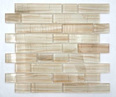 China Square Metal Mix Glass Mosaic Tiles for Kitchen Wall Decoration for sale