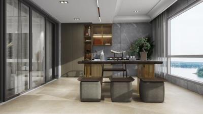 China 600x1200mm Marble Look Matte Porcelain Tile For Luxury Villa for sale