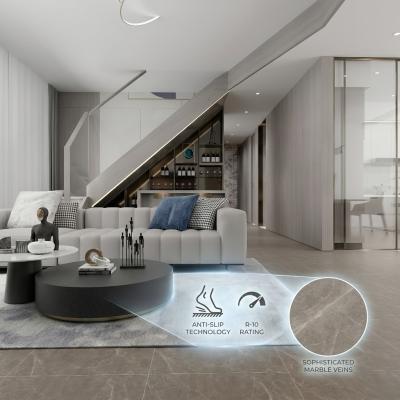 China Anti-Slip Rustic Porcelalin Tile Marble Looking Floor Tile For House And Hotel for sale