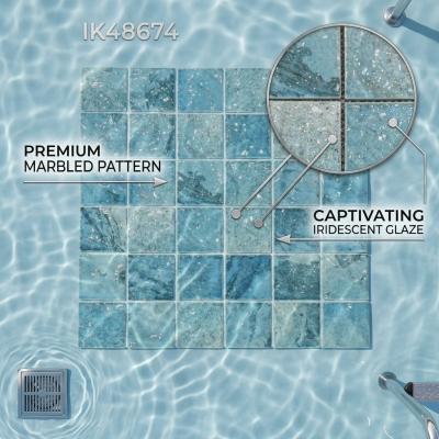 China Marble Design Ceramic Mosaic Tiles For Swimming Pool Flooring And Wall for sale