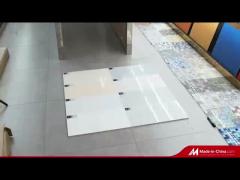 Effets de marbre blanc Carreaux de mur céramique carré vitré poli 30x60 Pour l' hôtel
