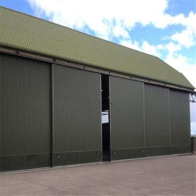 China Wind Resistance Steel Sliding Hangar Door Storm Rated Industrial Exterior Sliding Door for sale
