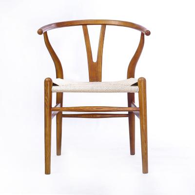 Cina Altezza moderna di Shell Hans Wegner Wishbone Dining Chair 32in della castagna in vendita