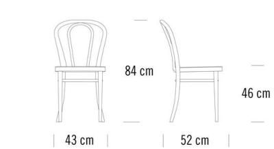 Cina la sedia dei bistrot di Bentwood di altezza di 84cm/caffè di Bentwood presiede Eco amichevole in vendita