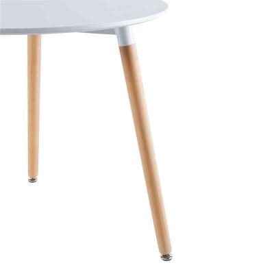 China Elegant Sturdy Tomile MDF Simple Dining Room Table Metal Frame for sale