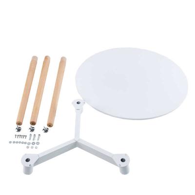 China Elegant Sturdy Tomile MDF Simple Dining Room Table Metal Frame for sale