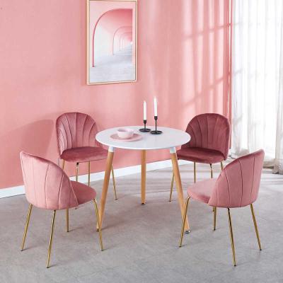 China Elegant Sturdy Tomile MDF Simple Dining Room Table Metal Frame for sale