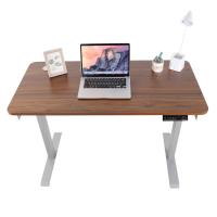 China Electric Height Adjustable Standing Desk 47.2x23.6 inch 160 lbs Capacity Brown for sale