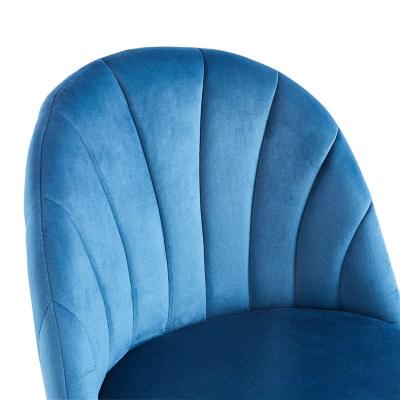 Cina La tappezzeria robusta di Blue Velvet della struttura che pranza la sedia mette il peso 24.80lbs in vendita