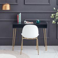 China 31.5in Marble MDF Top Console End Table 40x21.65in Thin Long Side Table Black for sale