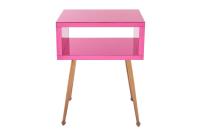 China Peach Acrylic Mirror Coffee Bedside Table 17.91in Width 23.22in Height Long Lasting for sale