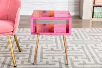 China Peach Acrylic Mirror Coffee Bedside Table 17.91in Width 23.22in Height Long Lasting for sale