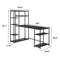 China Tomile Home Office Computer Desk with Storage Shelves 200lbs Capacity for sale