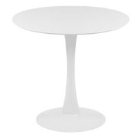 China Tulip Style Round Dining Table 29 inch White Pedestal Base Plywood Top for sale