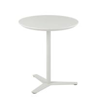 China Tomile White Round Bistro Table 19.68x21.65H ABS Metal Pedestal Side Table for sale