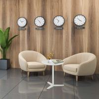 China Tomile White Round Bistro Table 19.68x21.65H ABS Metal Pedestal Side Table for sale