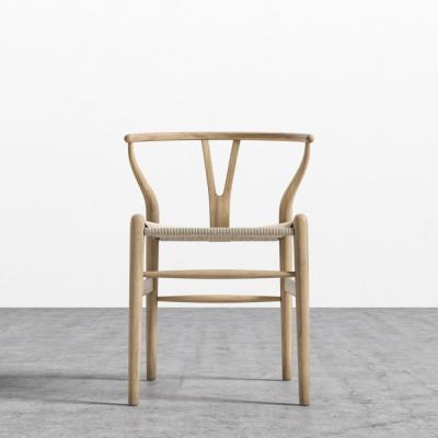 Cina La parte posteriore a y Ash Wishbone Chair With Woven ha ricoperto in vendita