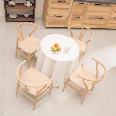 Cina La parte posteriore a y Ash Wishbone Chair With Woven ha ricoperto in vendita