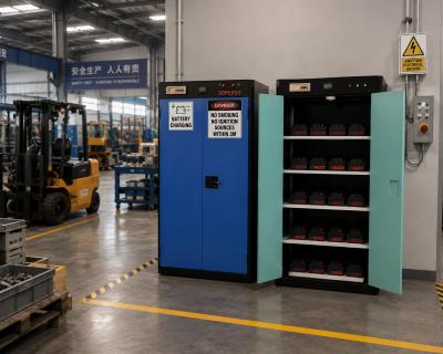 China EN Lithium Battery Charging Cabinet Smart Safety for dangerous lithium charging function for sale