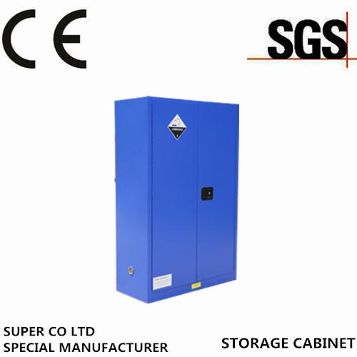 Quality Double Door Corrosive Safety Steel Storage Cabinet Blue For Weak Corrosive Chemicals for sale