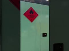Outdoor chemical storage container